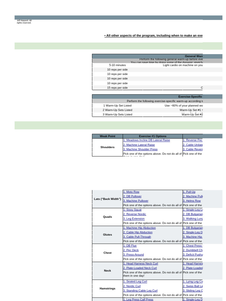 Pure Bodybuilding Phase 2 - PPL Sheet | PDF | Weight Training | Musculoskeletal System