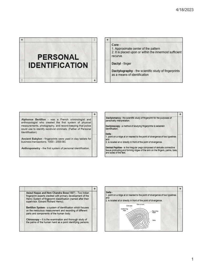 History and Science of Fingerprint Identification | PDF | Fingerprint
