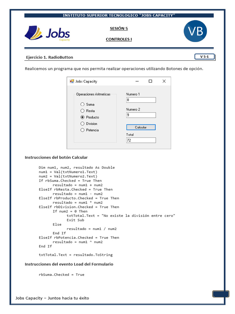 Sesion 05 - Controles I | PDF | Flujo de control | Programación de computadoras