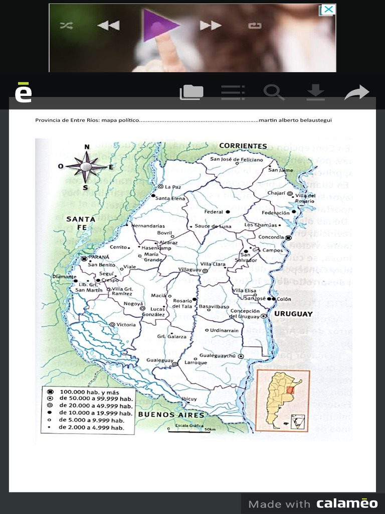 Provincia de Entre Ríos (Argentina) Mapa Político | PDF | Viajes y turismo