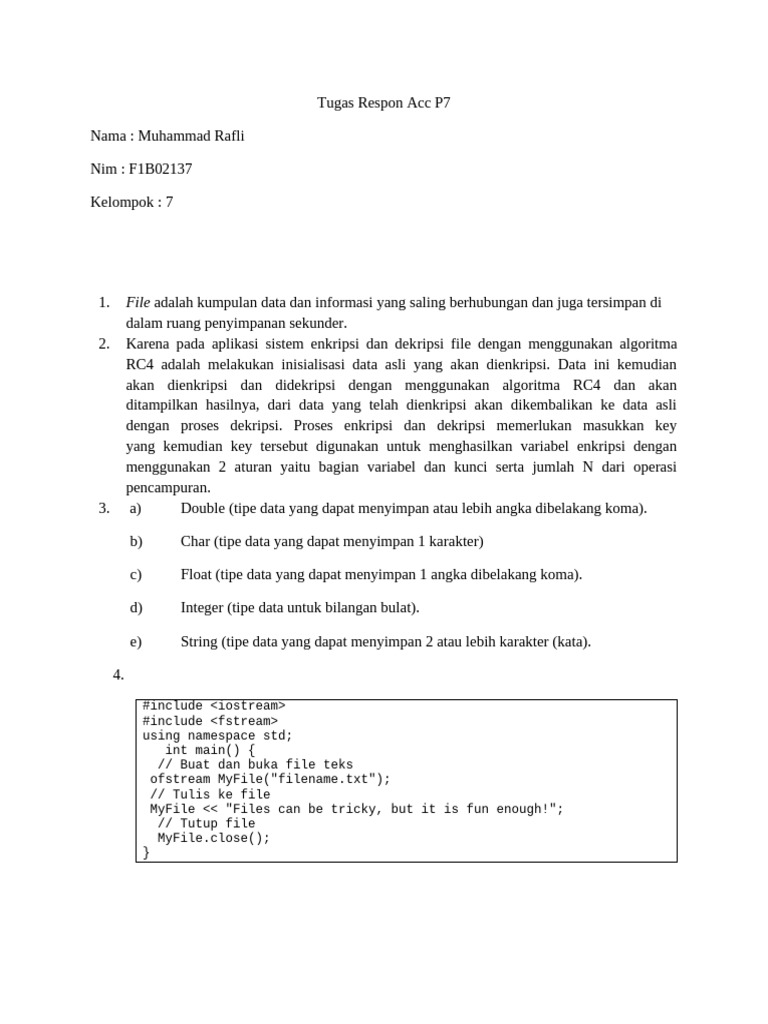 Tugas Respon Acc P7 - MuhammadRafli - K7 | PDF