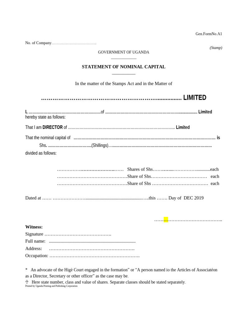Form A1and A2 | PDF