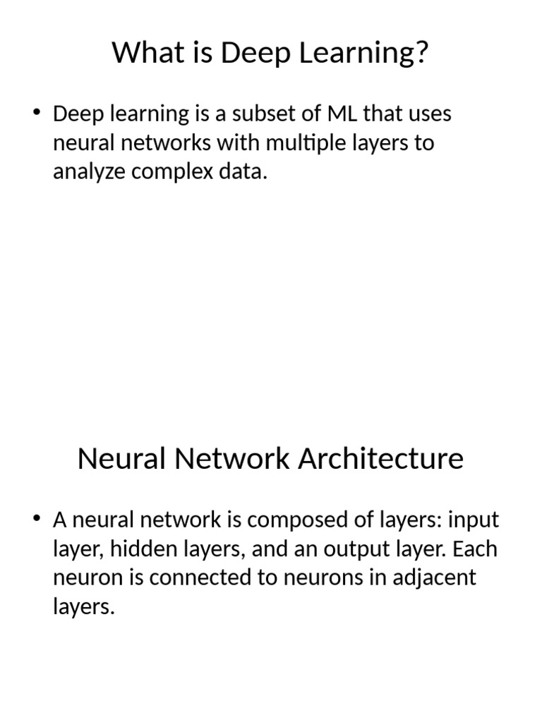 Deep Learning & Neural Networks Presentation | PDF | Technology ...