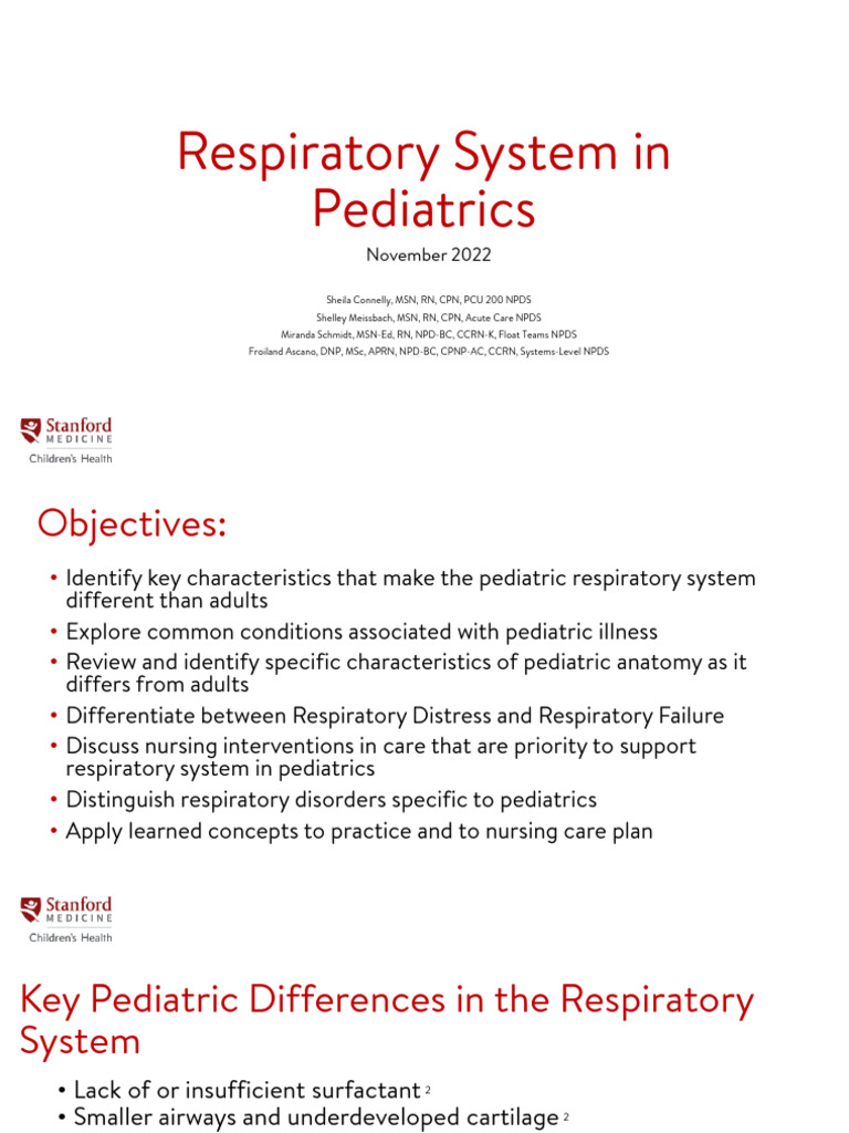 Respiratory System in Pediatrics: November 2022 | PDF | Respiratory ...