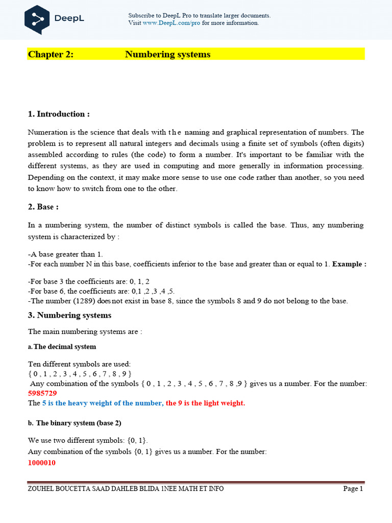 Numbering System | PDF | Numbers | Mathematical Notation