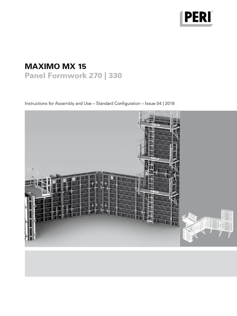 Maximo MX 15 Panel Formwork 270 330 Instructions For Assembly and Use ...