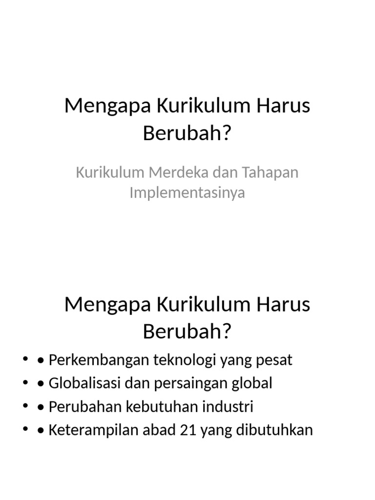 Kurikulum Merdeka Tahapan Implementasi | PDF