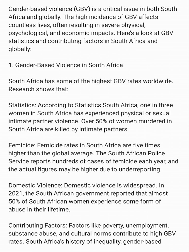 Unequal Power Relations and GBV | PDF