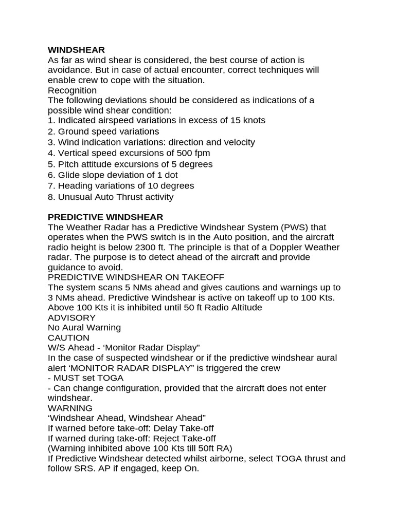 WINDSHEAR AI | PDF | Aviation | Aircraft