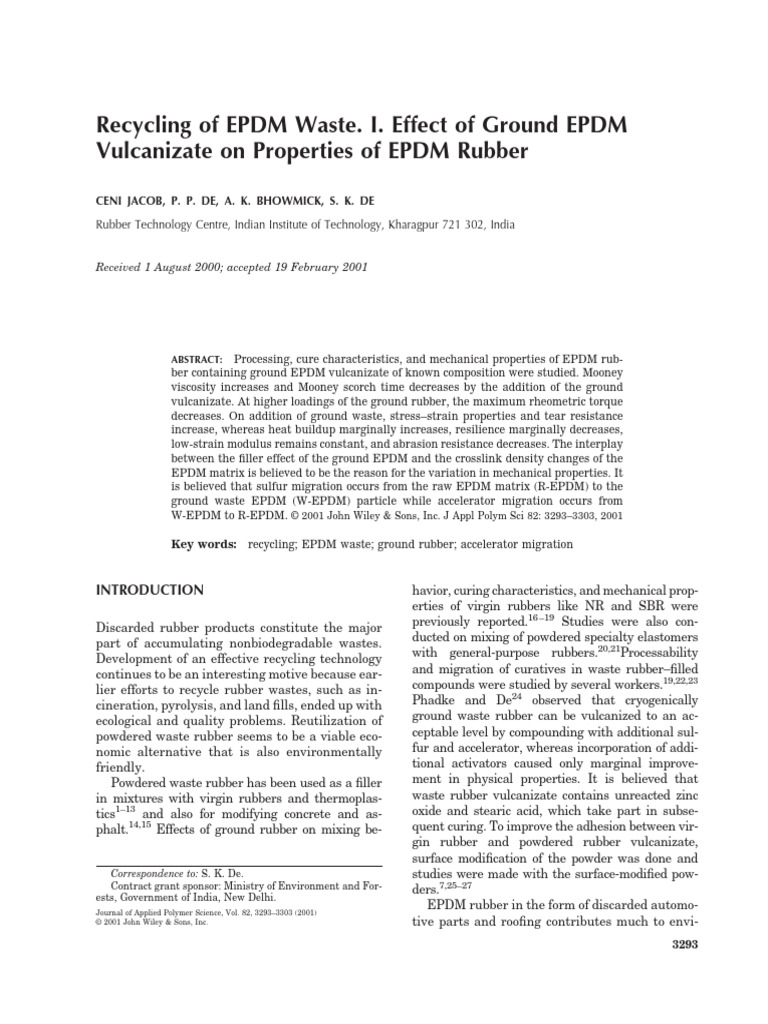 Recycle EPDM | PDF | Strength Of Materials | Young's Modulus