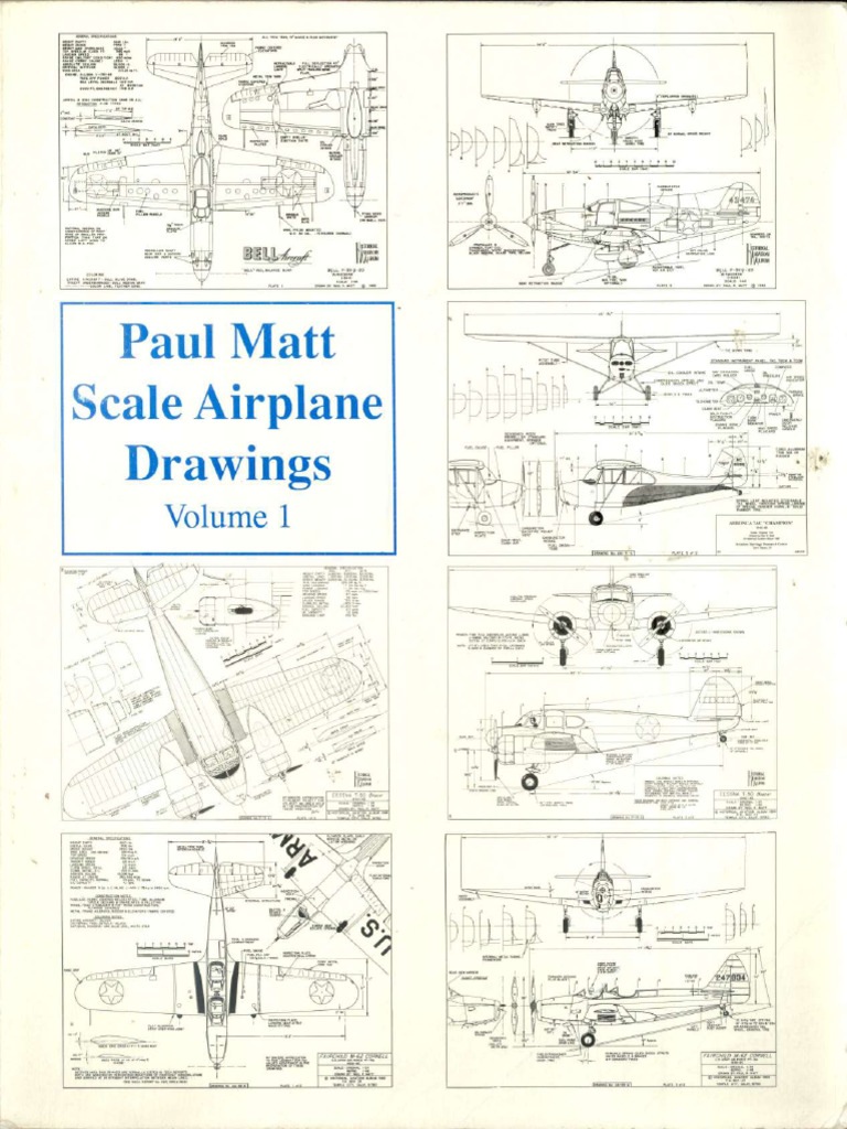 Paul Matt Scale Airplane Drawing Vol 1 | PDF