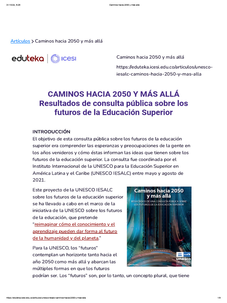 Caminos Hacia 2050 y Más Allá | PDF | Entorno natural | Sociedad