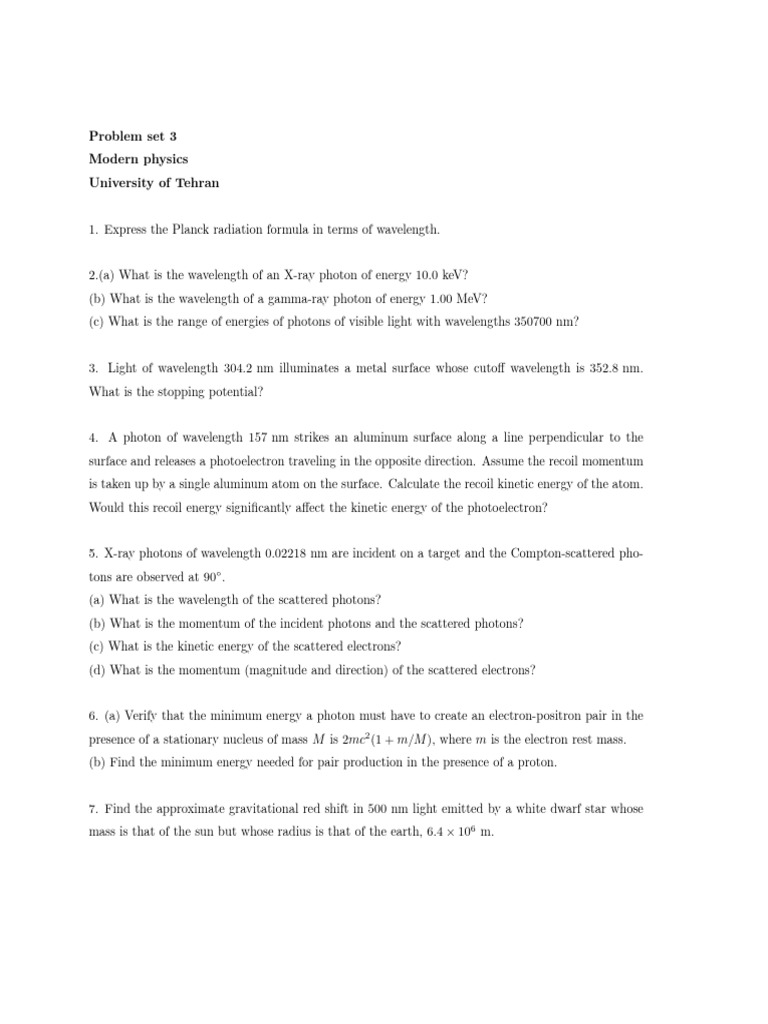 Problem Set 3 3 Pdf Science Mathematics Technology Engineering