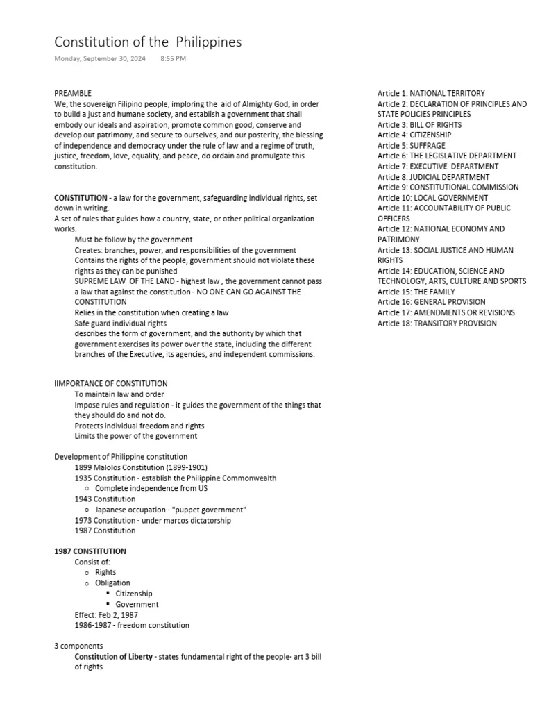 Constitution of The Philippines | PDF | Constitution | Justice