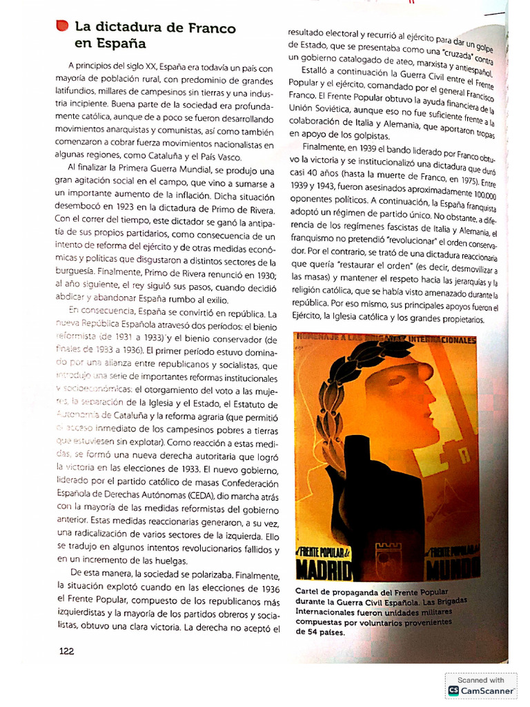 Franquismo Guerra Civil Española | PDF