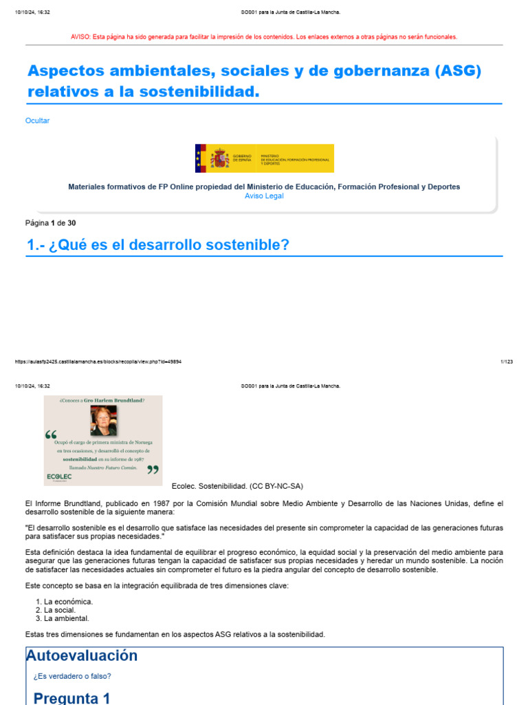 Tema 1 Sasp | PDF | Sustentabilidad | Desarrollo sostenible