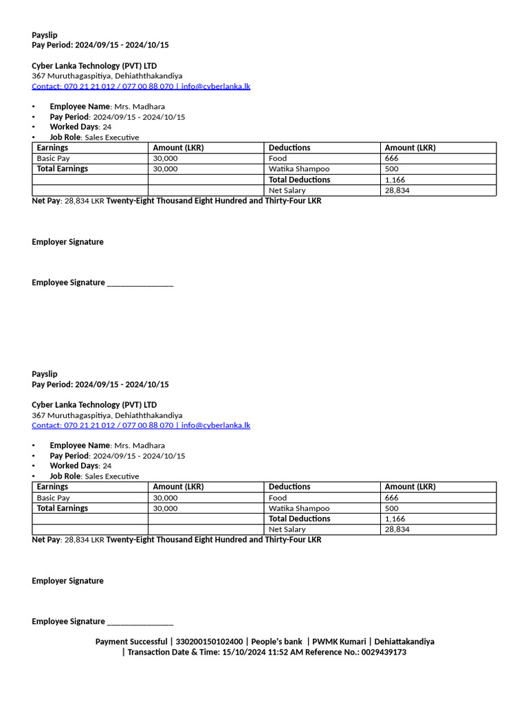 Payslips | PDF | Career & Growth