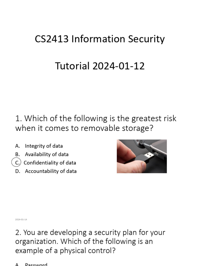 CS2413 Information Security Tutorial 2024-01-12 | PDF | Password | Security