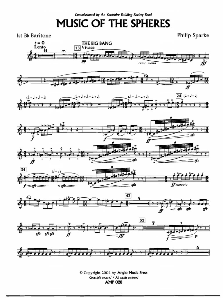 Music of The Spheres-1st-Baritone | PDF | Singing | Classical Music