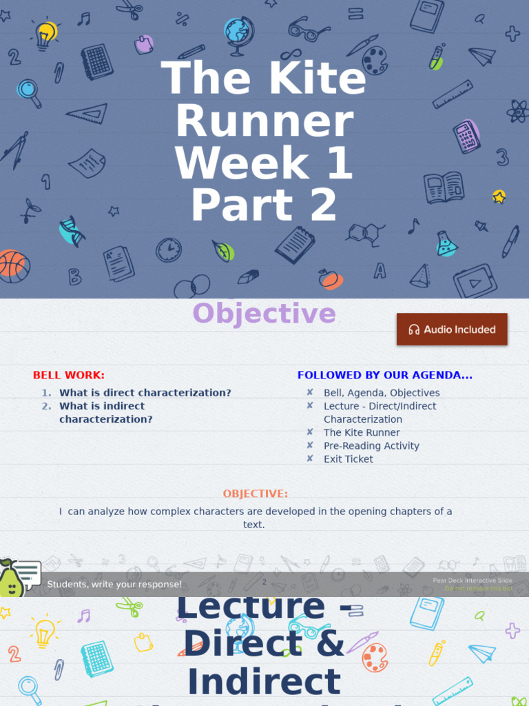 The Kite Runner - Week 1 Pre-Reading Mini Lessons | PDF