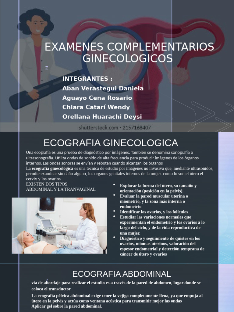 Examenes Complementarios Ginecologicos | PDF | Ultrasonido médico | Leucocito