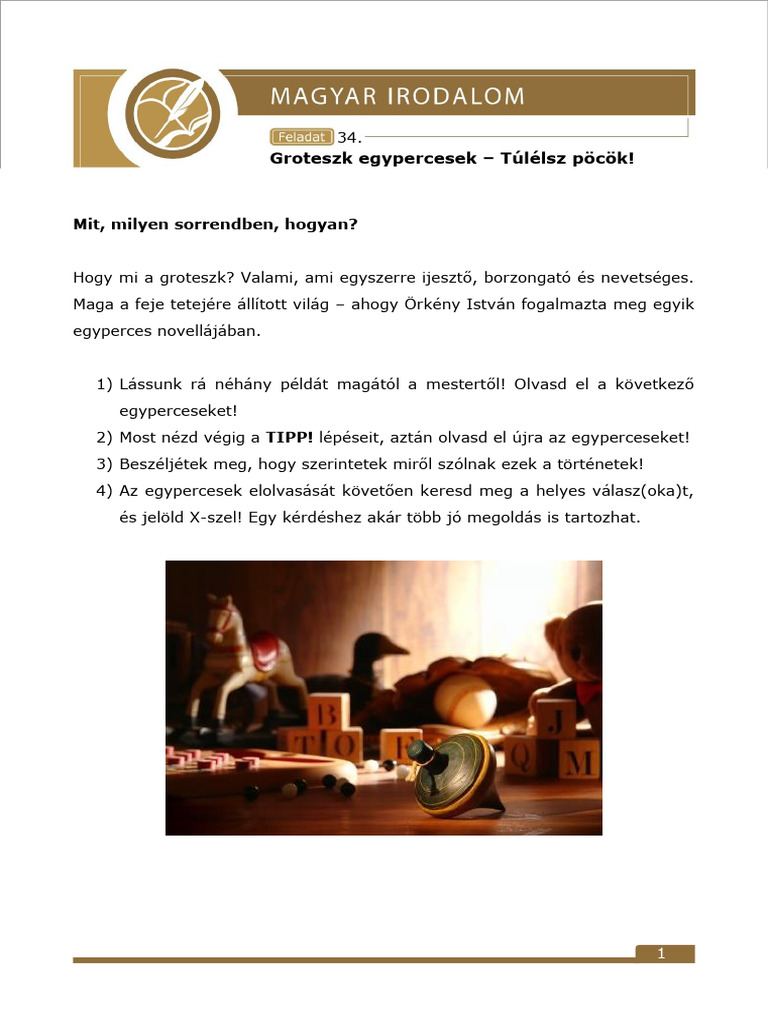 Groteszk Egypercesek Tulelsz Pocok Diak | PDF