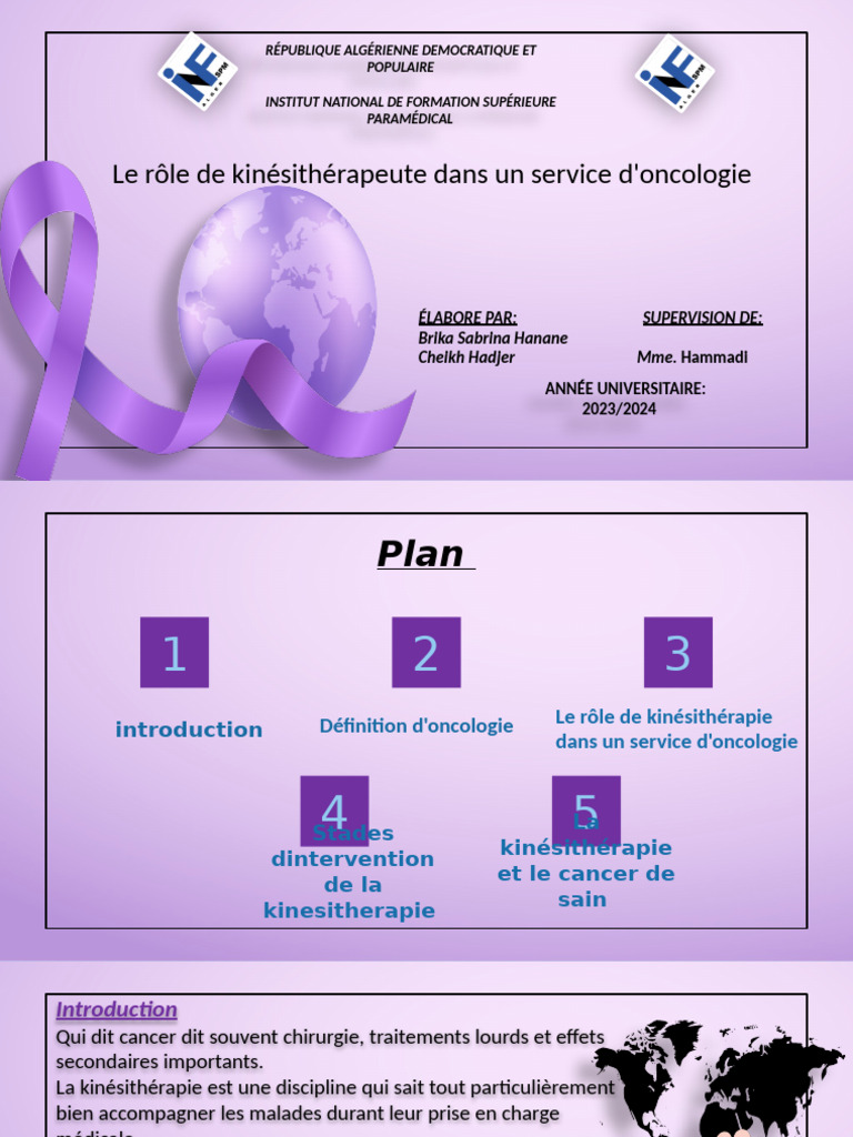 Role ONCOLOGIE | PDF | Oncologie | Cancer