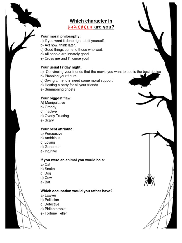 Are You?: Macbeth | PDF