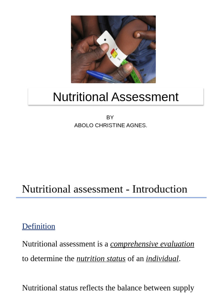 Nutritional Assessment Abolo | PDF | Edema | Body Mass Index