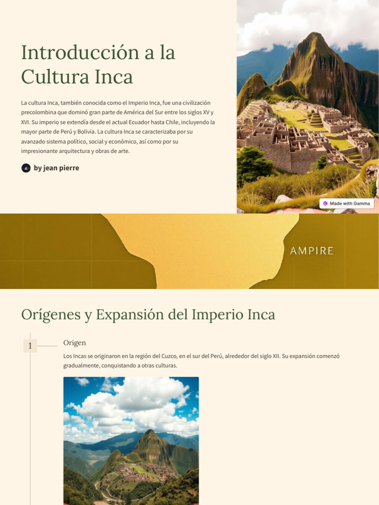 Introduccion A La Cultura Inca | PDF | Imperio Inca