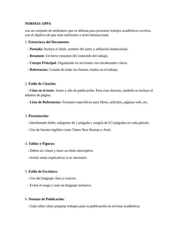 Normas Appa | PDF | Estudios de idiomas extranjeros