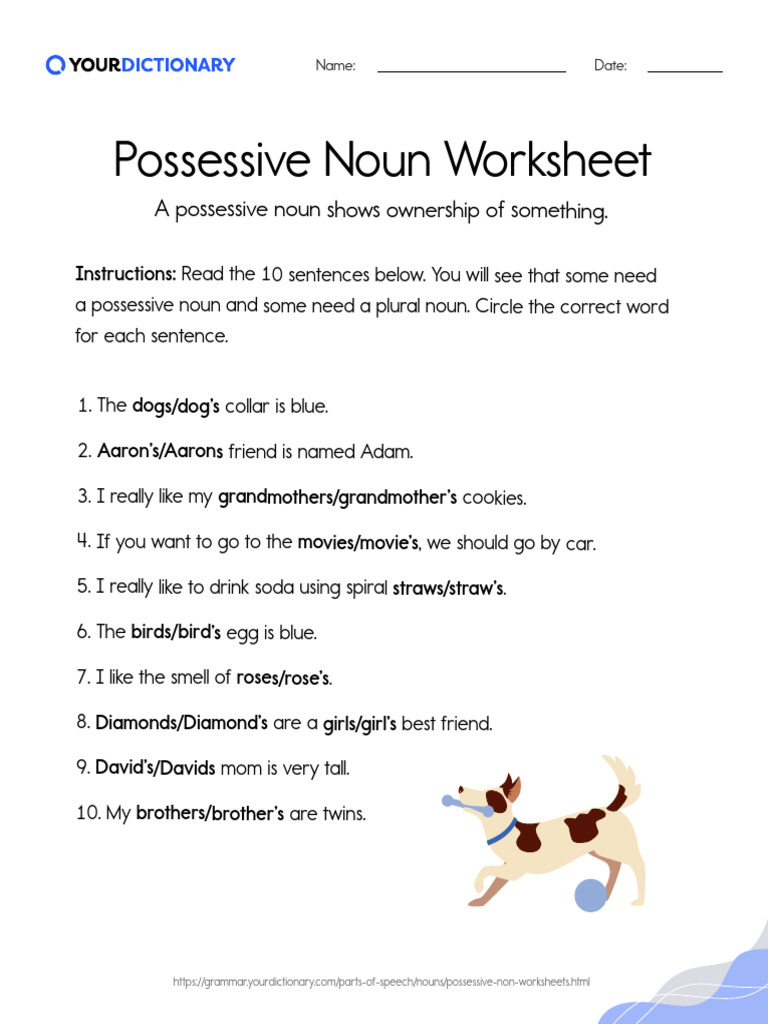 Possessive Nouns | PDF | Home & Garden