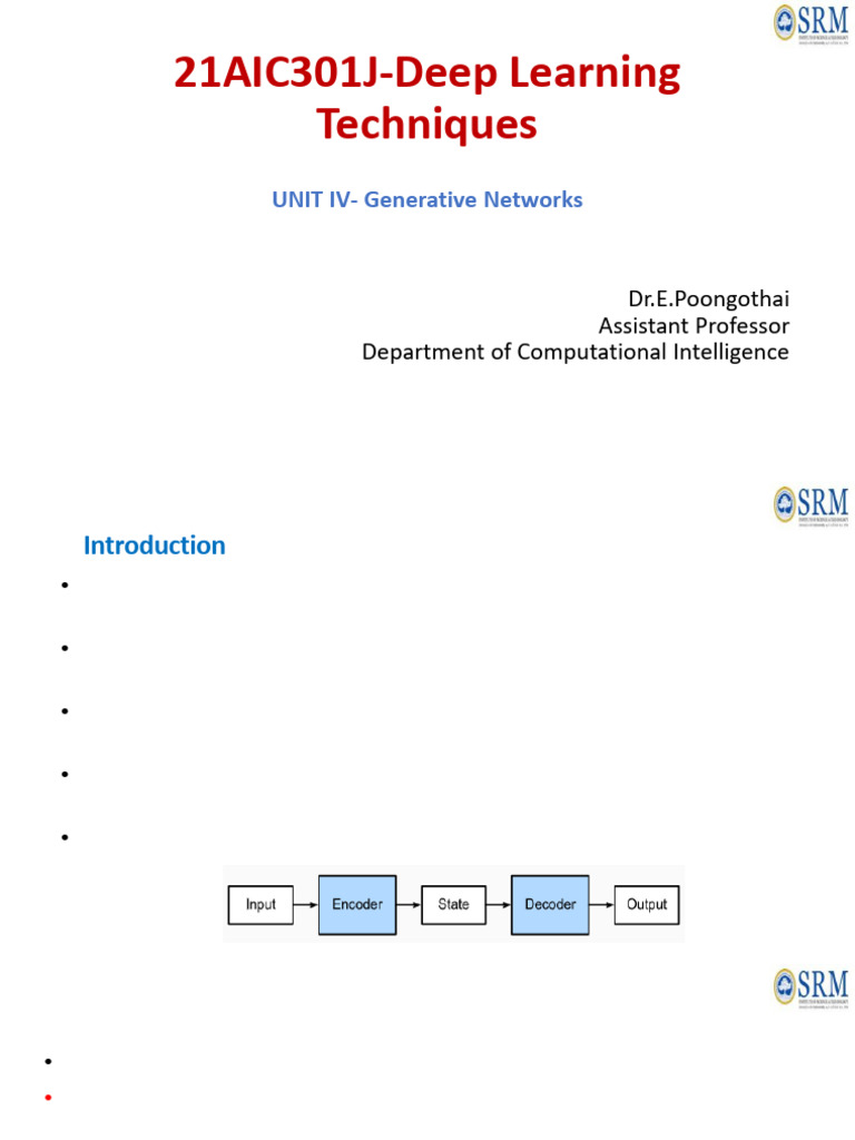 Unit Iv Dl Pdf Data Compression Artificial Neural Network