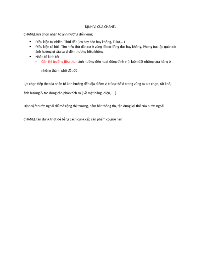 Định Vị Của Chanel | PDF