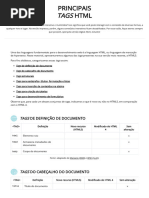 Lista Completa de Tags HTML com Exemplos | PDF | Html | Html5
