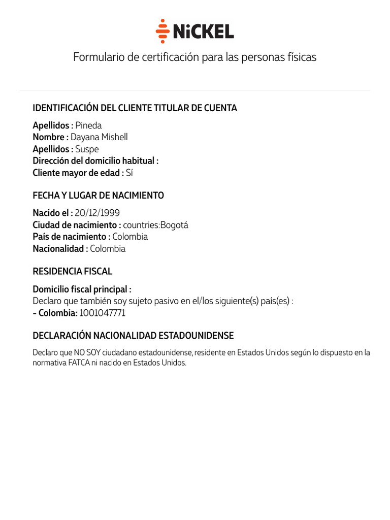 Dayana Mishell - Pineda - FATCA | PDF | Gobierno | Justicia