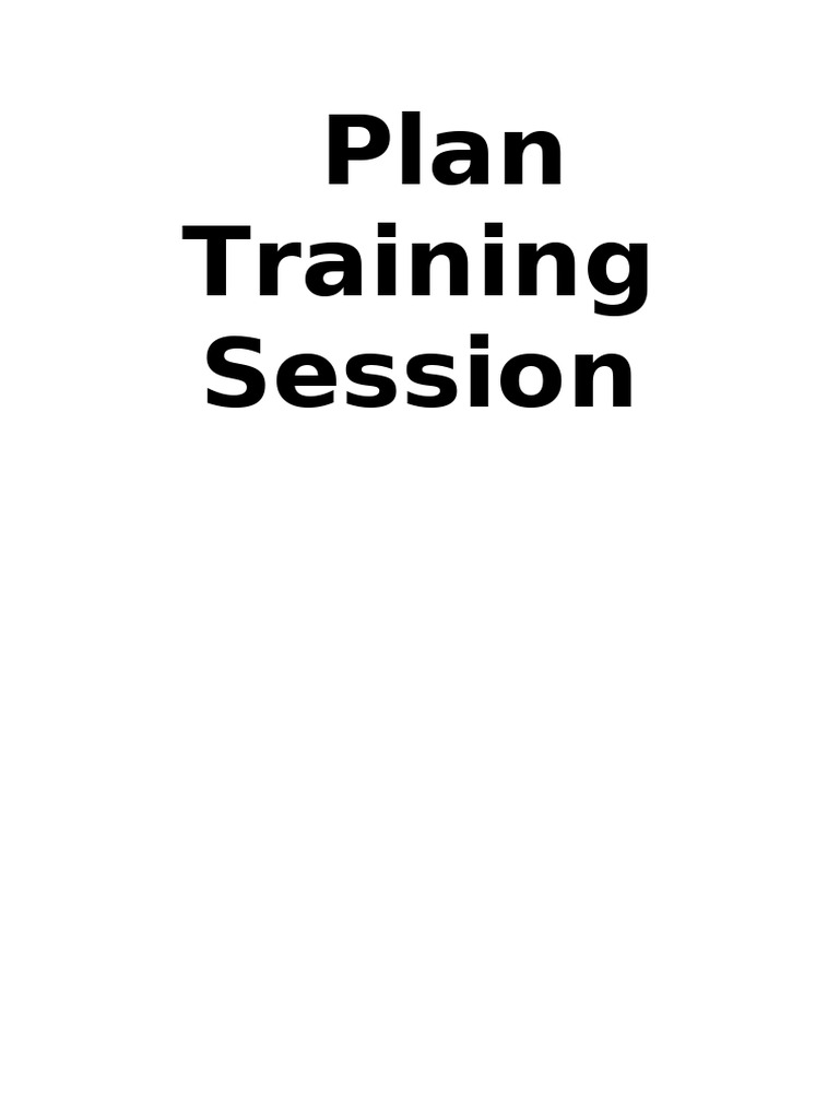 Plan-Training-Session_TEMPLATE | PDF | Learning | Learning Styles
