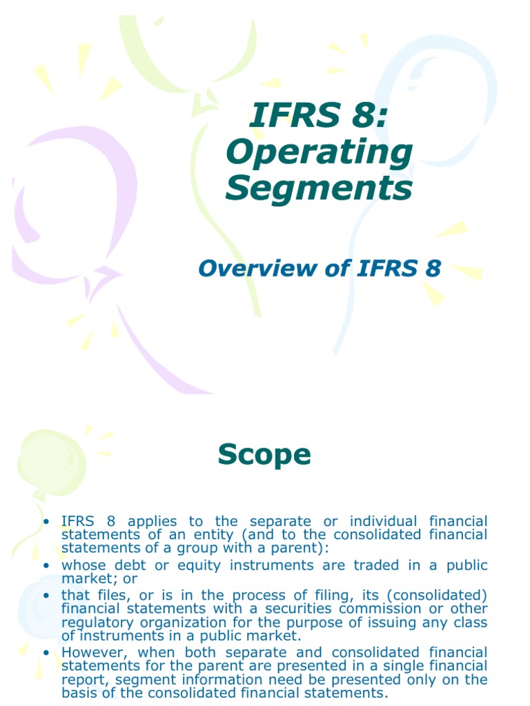 Ifrs 8 | PDF | International Financial Reporting Standards | Revenue