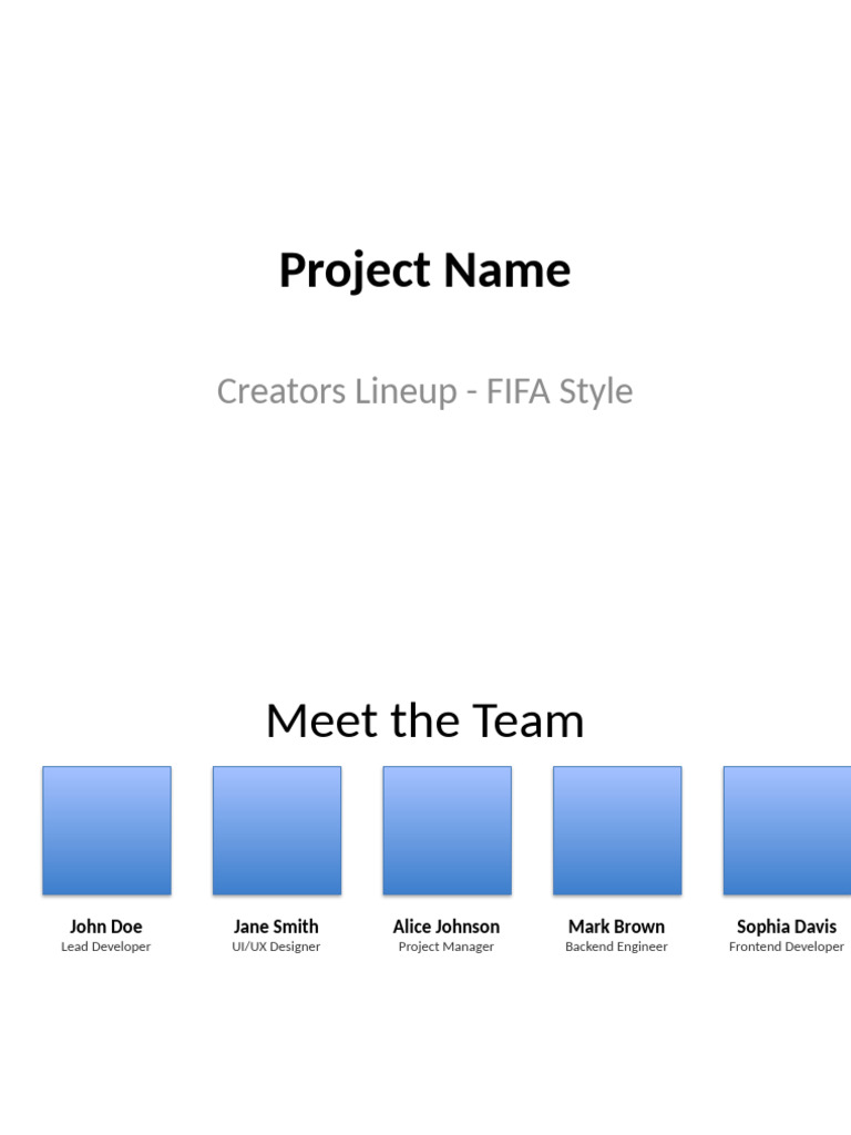 Creators Lineup FIFA Style | PDF
