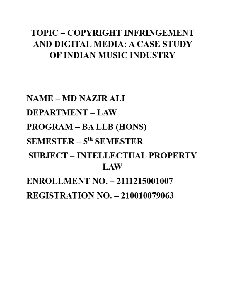 IPR assignment | PDF | Copyright | Copyright Infringement