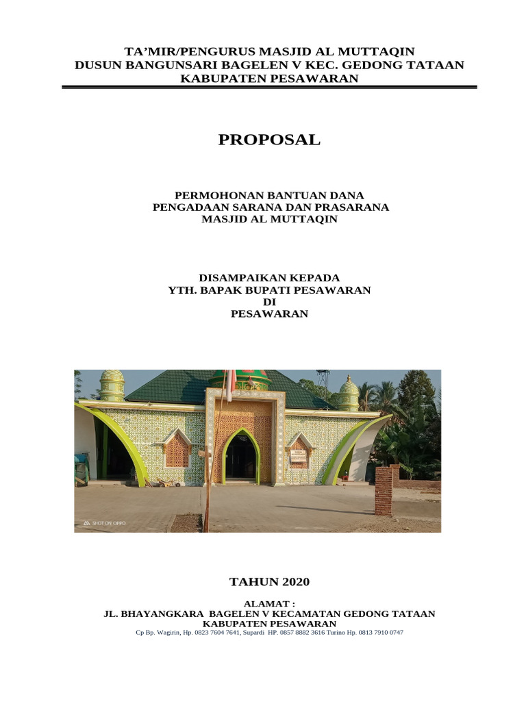 PROPOSAL KE PEMDA Pesawaran | PDF