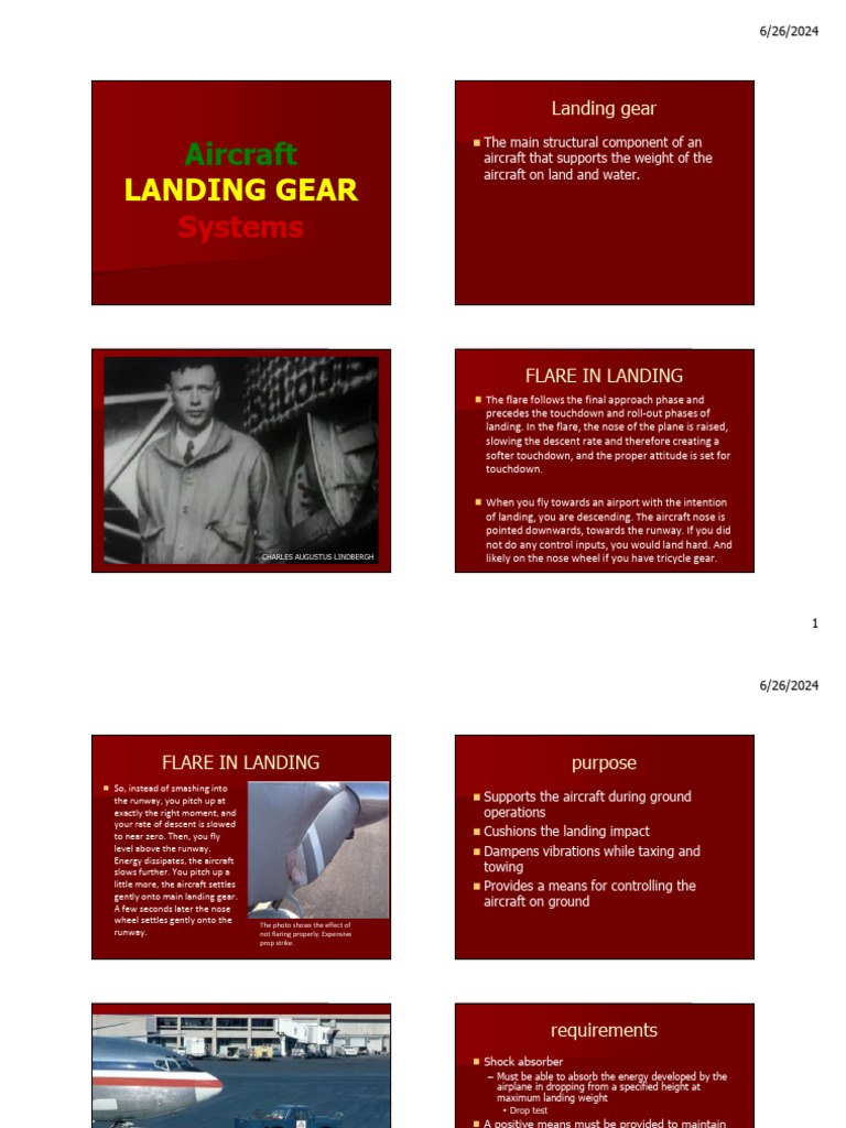Aircraft Landing Gear Systems_082028 | PDF | Landing Gear | Valve
