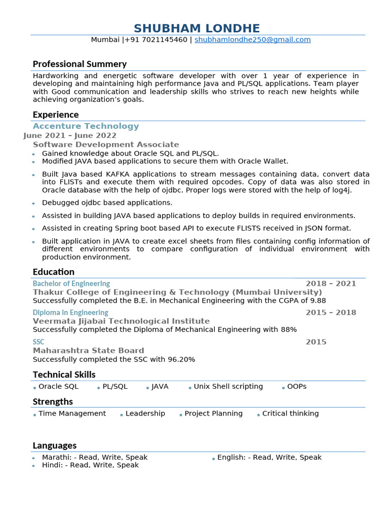 Sample resume | PDF