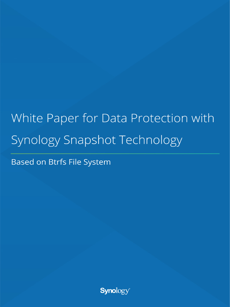 Synology Data Protection White Paper | PDF | Backup | Computer File
