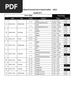 2nd Term Test Timetable - 2024 | PDF