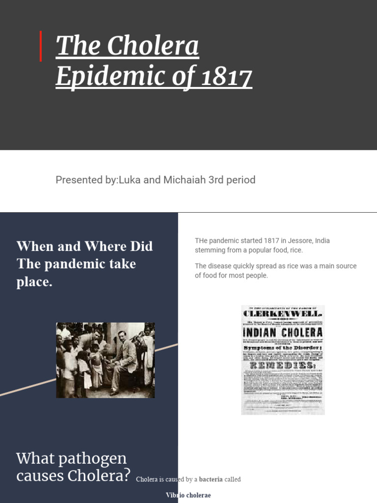 The Cholera Epidemic of 1817 Project | PDF | Science & Mathematics ...