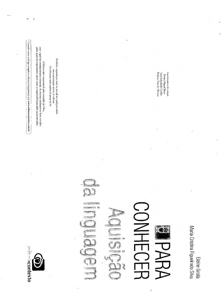 Para Conhecer A Aquisição de Linguagem GROLLA FIGUEIREDO SILVA | PDF