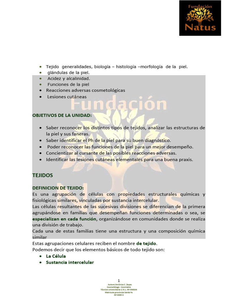 Cosme y Dermato U 2 | PDF | Epidermis | Epitelio