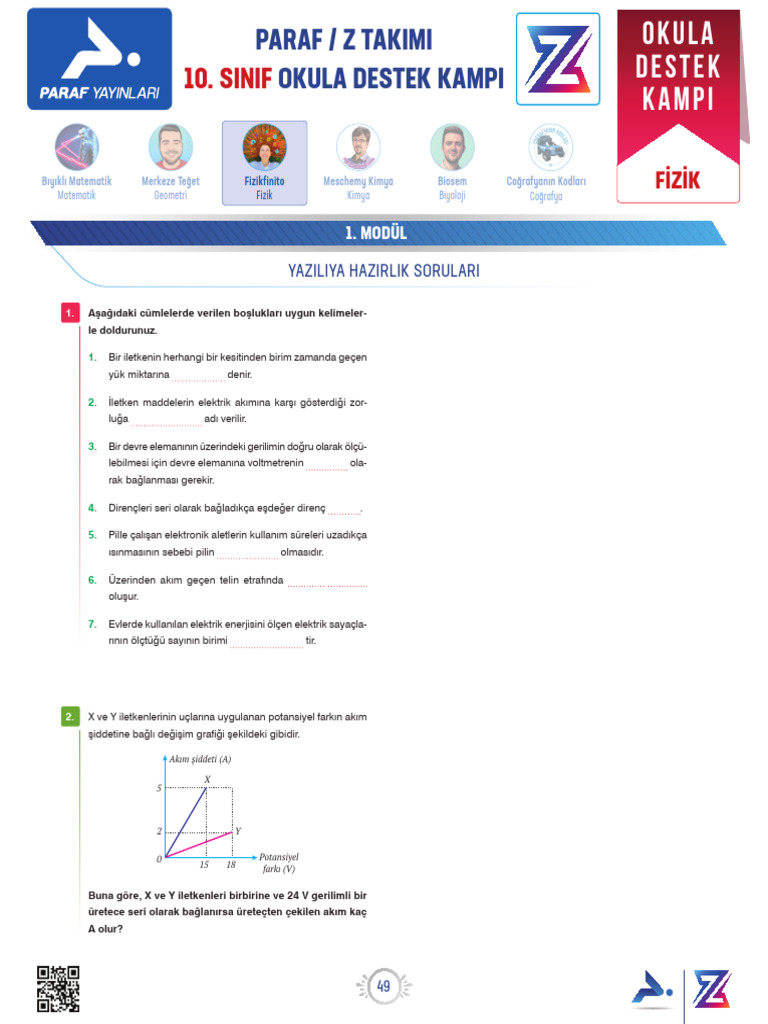 10.sinif-Fizik-1.donem-1.yazili Sinavi | PDF