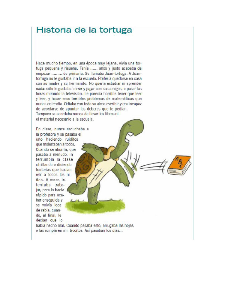 Cuento de La Tortuga PDF | PDF